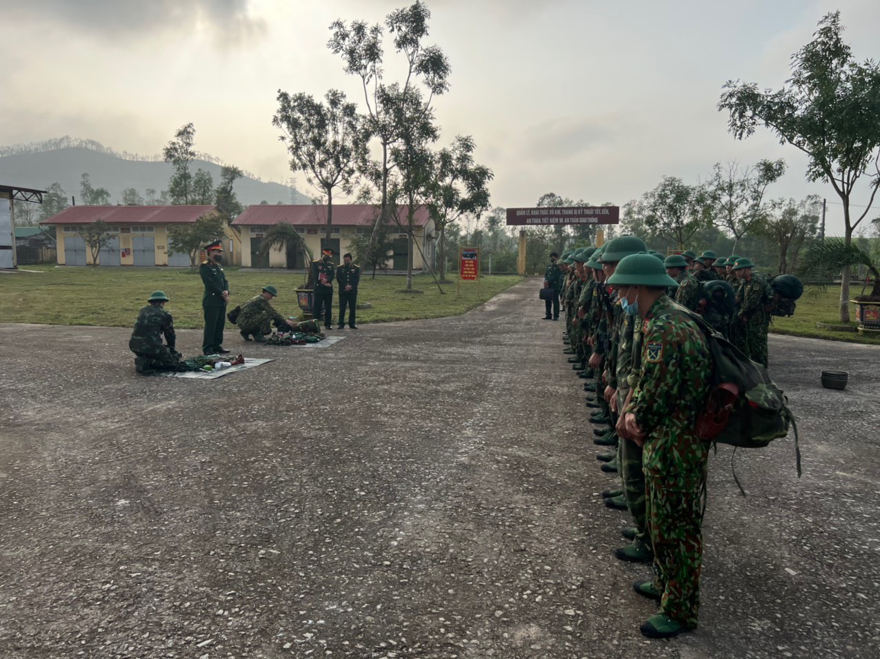 Bộ CHQS tỉnh kiểm tra Tiểu đoàn TTG3 công tác SSCĐ, quản lý, duy trì kỷ luật và tổ chức Tết ...